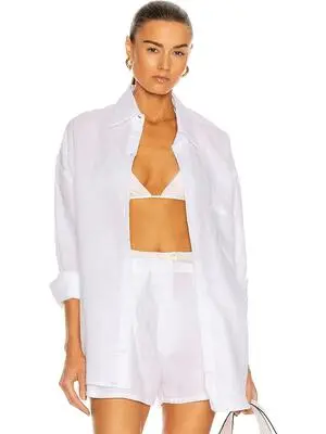 AEXAE AEXAE Linen Woven Shirt White