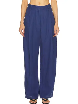 AEXAE Linen Trousers Navy