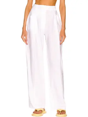 AEXAE Linen Trousers - White