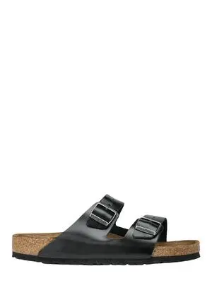 BIRKENSTOCK Arizona Amalfi Leather Sandals - Black
