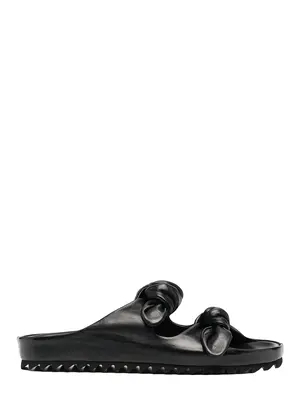 Officine Creative Pelagie Knotted Leather Slides - Black