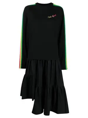 PALM ANGELS Asymmetric Long-sleeve Dress