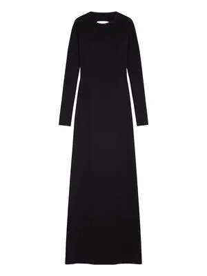 Givenchy Cut-out Long Sleeve Maxi Dress - Black