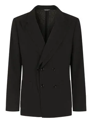 Dolce & Gabbana Deconstructed Double-breasted Blazer - Black