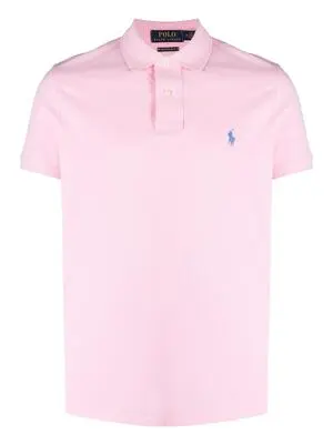 Polo Ralph Lauren Embroidered-logo Short-sleeved Polo Shirt - Pink