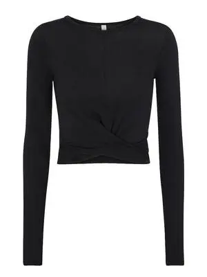 Alo Yoga Cover Knit Crop Top - Black