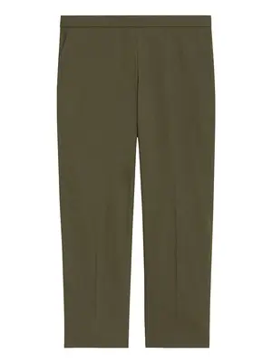 Theory Theory Treeca Good Linen Ankle Pants Dk Olive