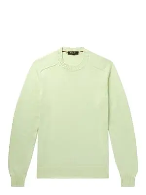 Loro Piana Cotton And Silk-blend Sweater - Green
