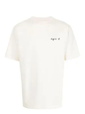 AGNÈS B. Embroidered Logo Print T-shirt