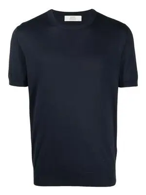 MAURO OTTAVIANI Round Neck Cotton T-shirt - Blue