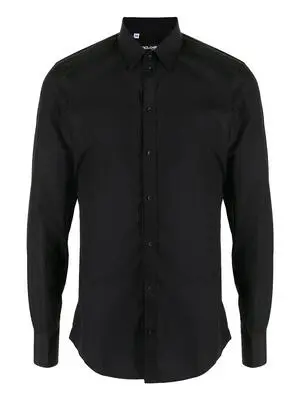 Dolce & Gabbana Button-down Poplin Shirt - Black