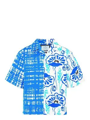 Prada Floral-print Shirt Blue