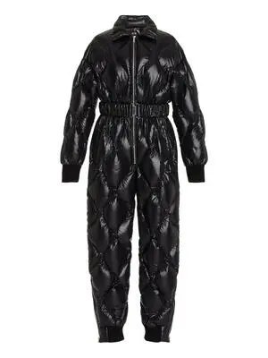 Miu Miu Quilted Padded Jumpsuit - Black