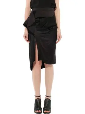 Givenchy Asymmetric Draped Midi Skirt - Black