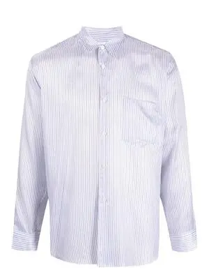 Comme Des Garçons Vertical Stripe-print Shirt - White