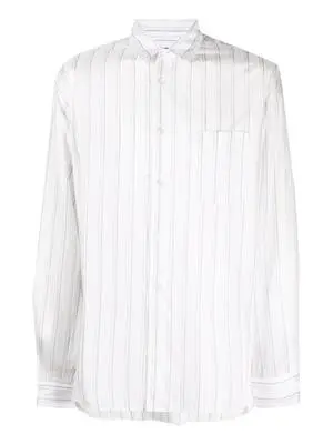Comme Des Garçons Vertical Stripe-print Shirt - White