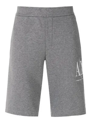 Armani Exchange Logo-embroidered Track Shorts - Grey