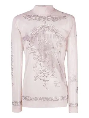 GIVENCHY Graphic-Print High Neck T-Shirt