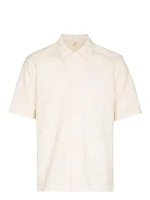 SUNFLOWER Space Floral-embroidered Shirt - Neutrals