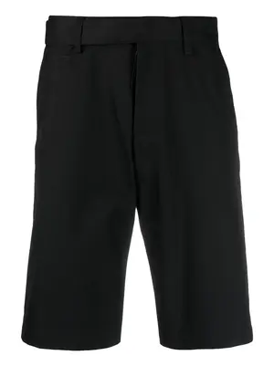 Off-White Knee-length Chino Shorts - Black