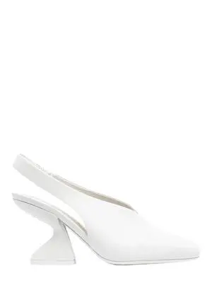 FERRAGAMO F-heel 95mm Slingback Pumps - White