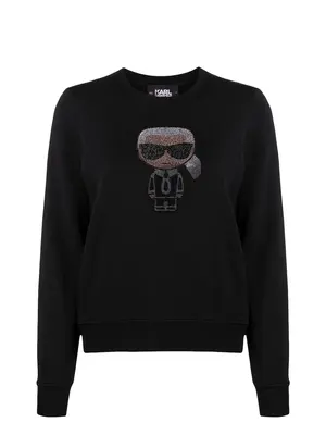 Karl Lagerfeld K/ikonik Sparkle Sweatshirt - Black