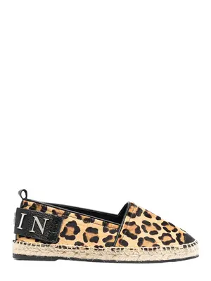 Philipp Plein Leopard-print Espadrilles - Brown
