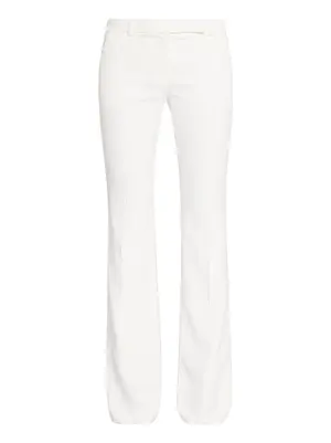 Alexander McQueen Leaf Crepe Suiting Pants - Ivory