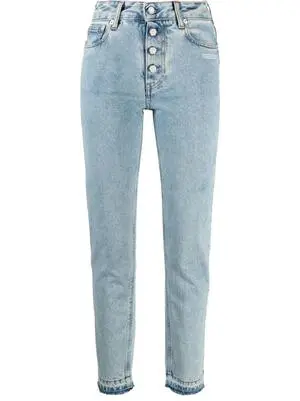 Off-White High-waisted Straight-leg Jeans - Blue