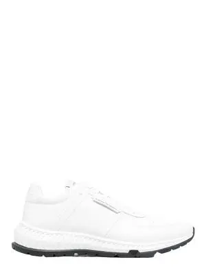 EMPORIO ARMANI Leather-Panel Lace-Up Sneakers