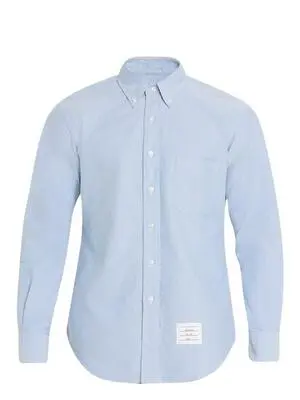 Thom Browne Classic Sport Shirt W/ Stripes - Light Blue