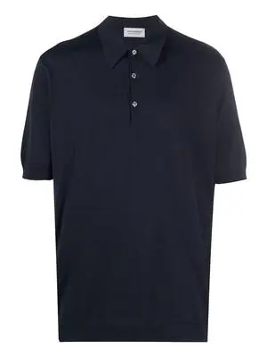 John Smedley Short-sleeve Polo Shirt - Blue