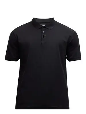 Giorgio Armani Tipped Polo Shirt - Solid Black