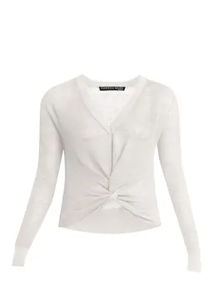 Veronica Beard Soren V-neck Sweater - Ivory