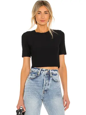 Commando Butter Cropped Tee - Black