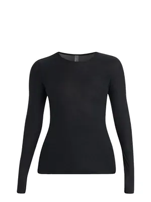 Beyond Yoga Beyond Yoga Classic Crew Pullover With Thumbholes Black