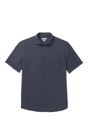 SLOWEAR Garment-dyed Linen Shirt - Blue