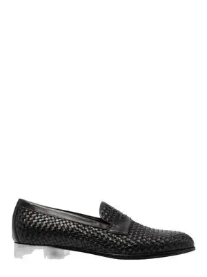 SCAROSSO Andrea Interwoven Loafers - Black