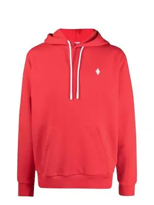 COUNTY OF MILAN Hoodie With Cross Motif - Red