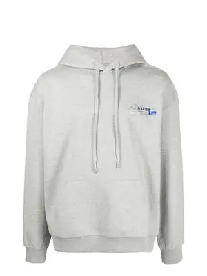 ADER ERROR Cotton-blend Logo Print Hoodie - Grey