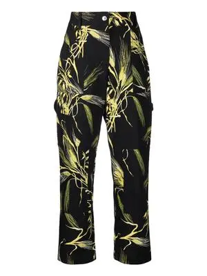 MSGM MSGM Leaf-Print Trousers