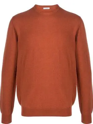 Malo Cashmere Crew Neck Jumper - Orange