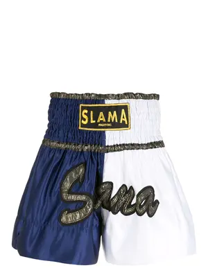 AMIR SLAMA Embroidery Luta Shorts - White