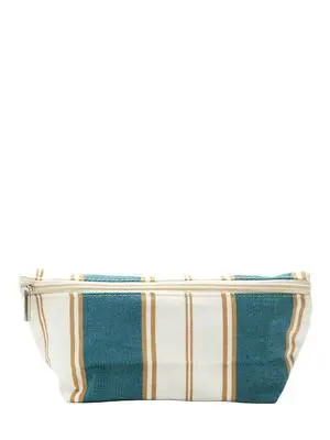 AMIR SLAMA Striped Makeup Bag - Neutrals