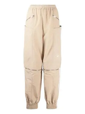 Stella McCartney Logo Stripe Zip Front Track Pants - Neutrals