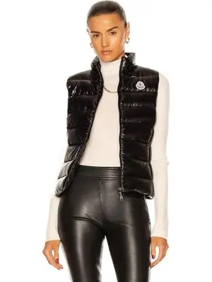 Moncler Ghany Puffer Gilet Vest - Black