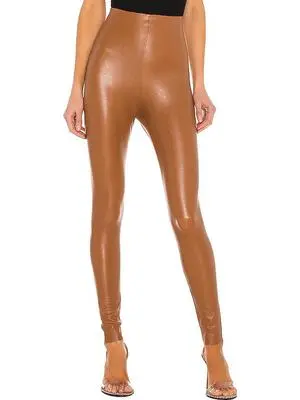 Commando Commando Faux Leather Legging In Brown. Cocoa