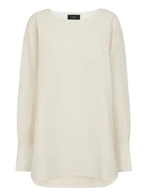 JOSEPH Bregan Cotton And Hemp Top - White