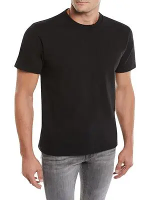 FRAME Heavyweight Cotton Crewneck Classic Fit T-shirt - Black