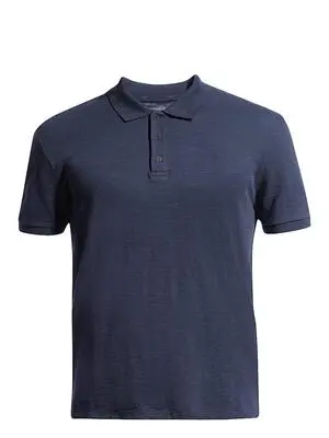 Vince Classic Slub Cotton Polo Shirt Coastal